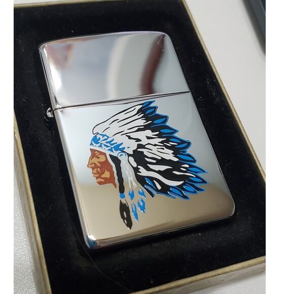 Zippo | Other | Vintage Zippo Lighter Native American Indian Chief ...
